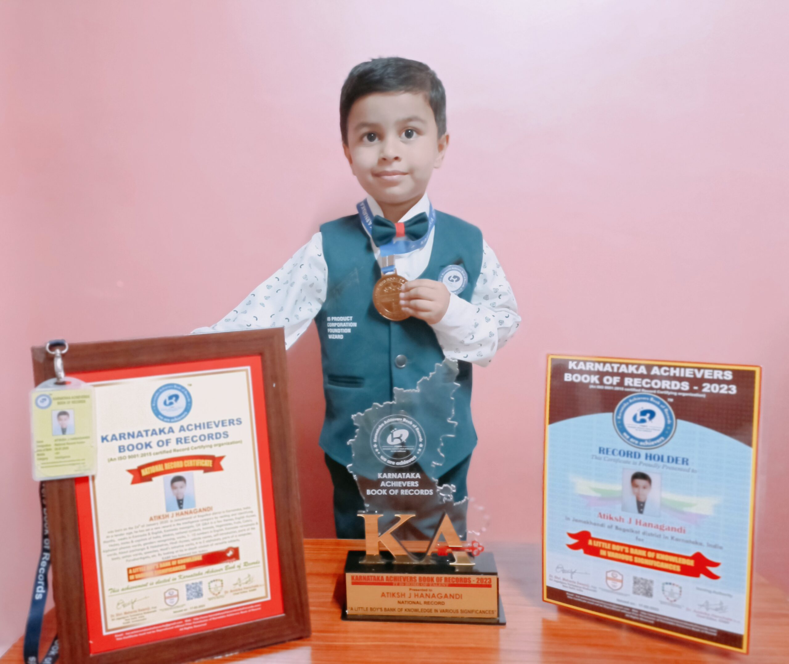 Atiksh J Hanagandi - little boy's Bank of knowledge