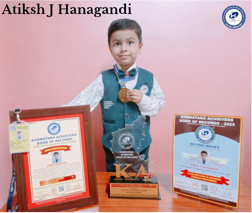 Atiksh J Hanagandi - little boy's Bank of knowledge