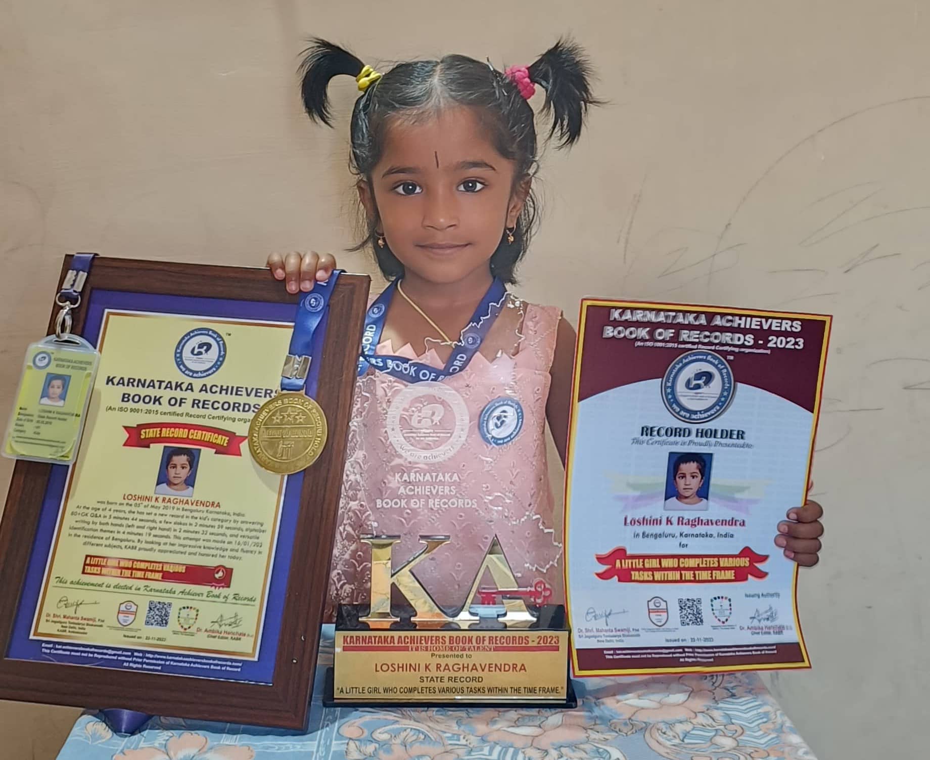 Loshini K Raghavendra - A little girl who completes various tasks ...