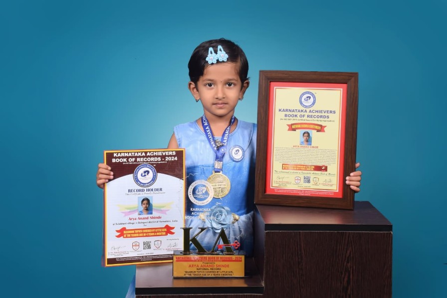 Arya Anand Shinde -Maximum topics covered by little girl at the tender ...